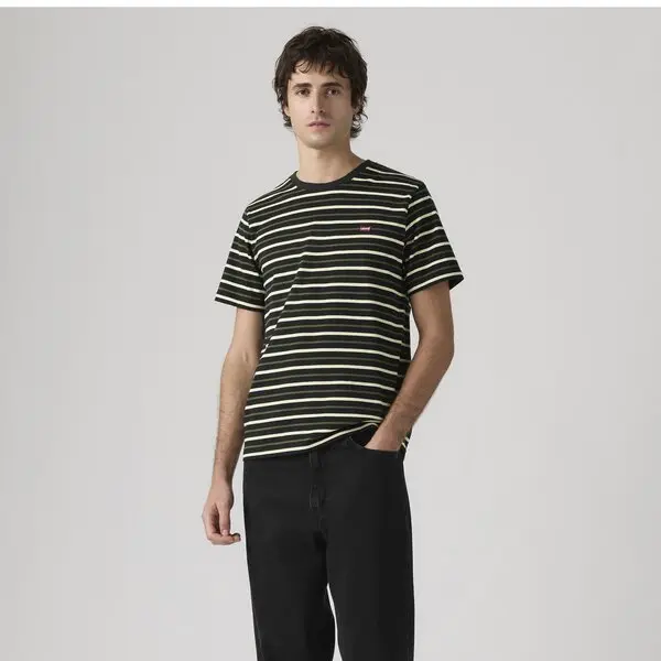 LEVI'S Original Housemark T-shirt - Andor Stripe Jet Black