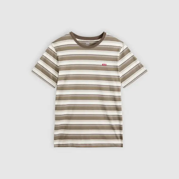LEVI'S Original Housemark T-shirt - Jen Stripe Maitake Brown