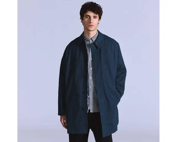 LEVI'S Denim Mac Coat - Idea Blue