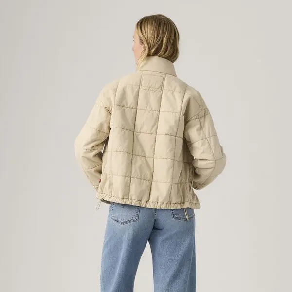 LEVI'S Box Quilted Relaxed Cotton Jacket - Crème Brule