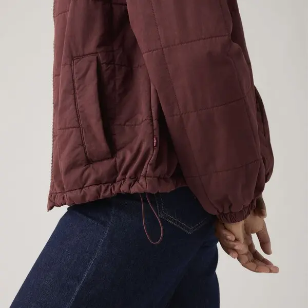 LEVI'S Box Quilted Relaxed Cotton Jacket - Port