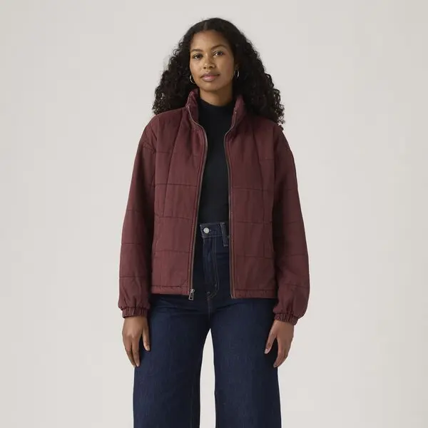 LEVI'S Box Quilted Relaxed Cotton Jacket - Port