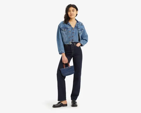 LEVI'S Ribcage Full Length Jeans - Small Course
