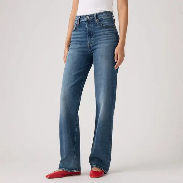 LEVI'S Ribcage Full Length Candiani Denim Jeans - Select Us
