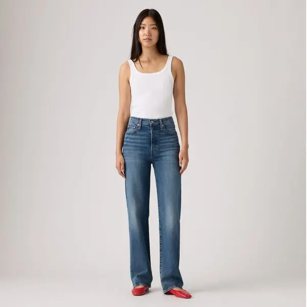 LEVI'S Ribcage Full Length Candiani Denim Jeans - Select Us