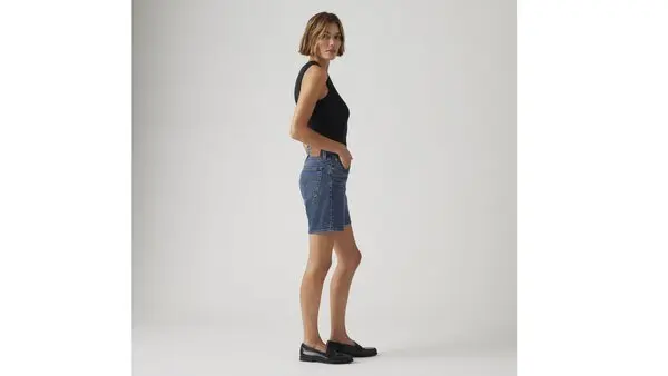 LEVI'S 501 Mid Thigh Denim Shorts - Broken Midnight