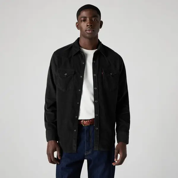 LEVI'S Barstow Western Corduroy Shirt - Jet Black