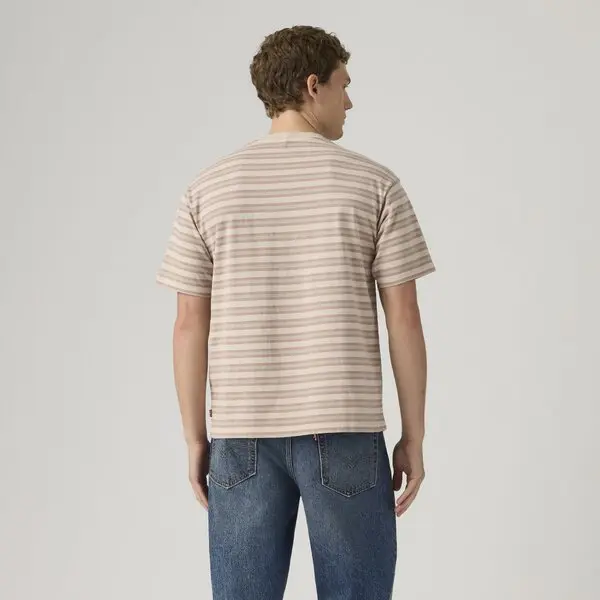LEVI'S Authentic Red Tab Vintage Overdye T-shirt - Rheem Overdye Stripe Pumice Stone