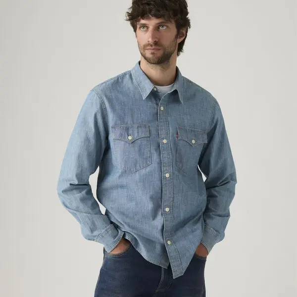 LEVI'S Relaxed Fit Western Shirt Chambray - Blue Dreams Chambray