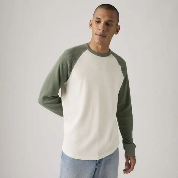 LEVI'S Thermal Raglan Crewneck T-shirt