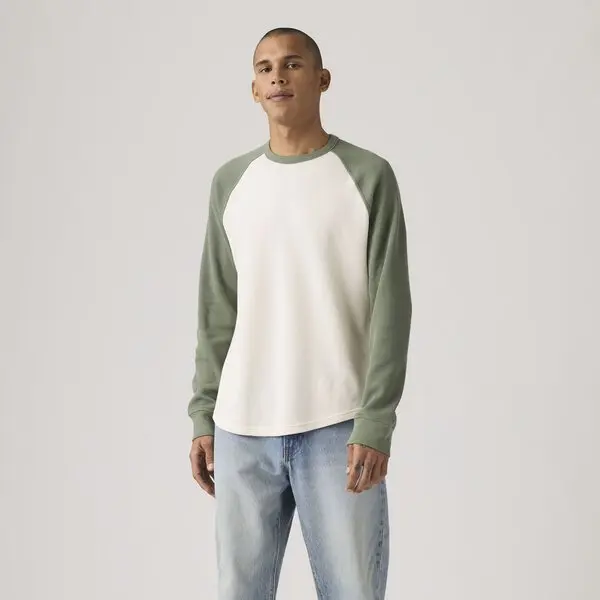 LEVI'S Thermal Raglan Crewneck T-shirt
