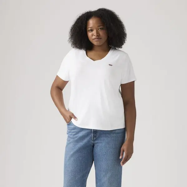 LEVI'S V-neck T-shirt - Bright White