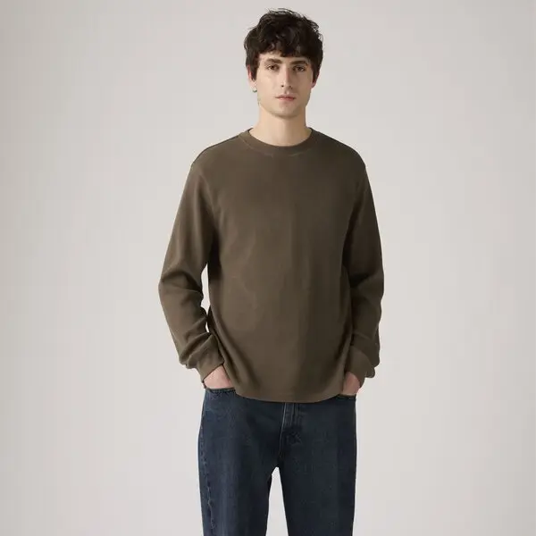 LEVI'S Long-sleeve Standard Fit Thermal Shirt - Maitake Brown