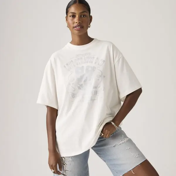 LEVI'S Graphic Short Stack Tee T-shirt - Shine Poster Daisy