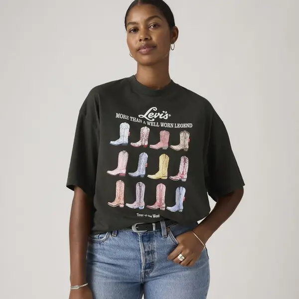 LEVI'S Graphic Short Stack Tee T-shirt - Tee All The Boots