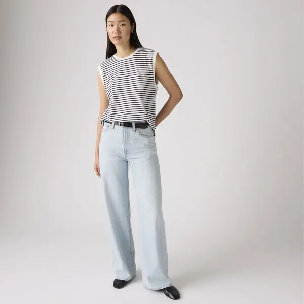 LEVI'S Ribcage Wide-leg Linen+ Denim Jeans - Luxury Trip
