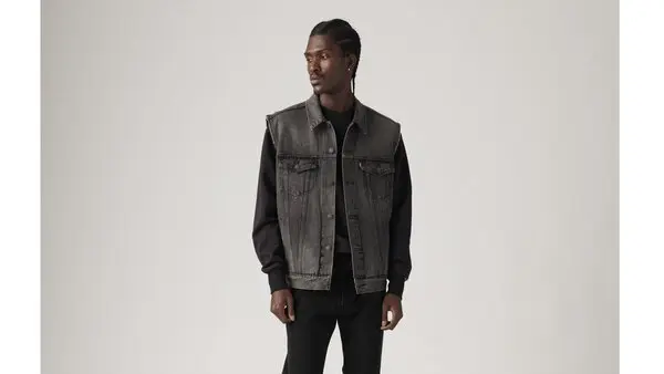 LEVI'S Relaxed Fit Trucker Jacket Vest