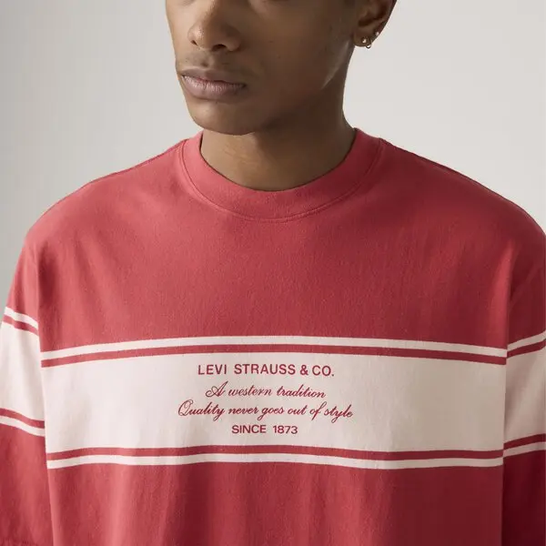 LEVI'S Half-sleeve T-shirt - Archival Script Cardinal