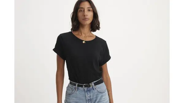 LEVI'S Margot Short Sleeve T-shirt - Anthracite Night
