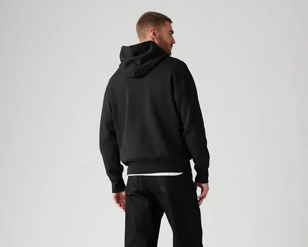 LEVI'S Authentic Garment Dyed Relaxed Fit Hoodie - Black Agate