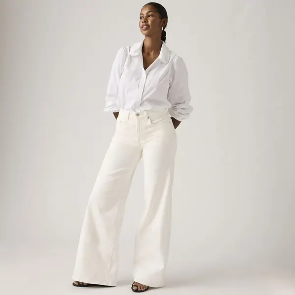 LEVI'S 728 High-rise Wide-leg Jeans - Ecru Now
