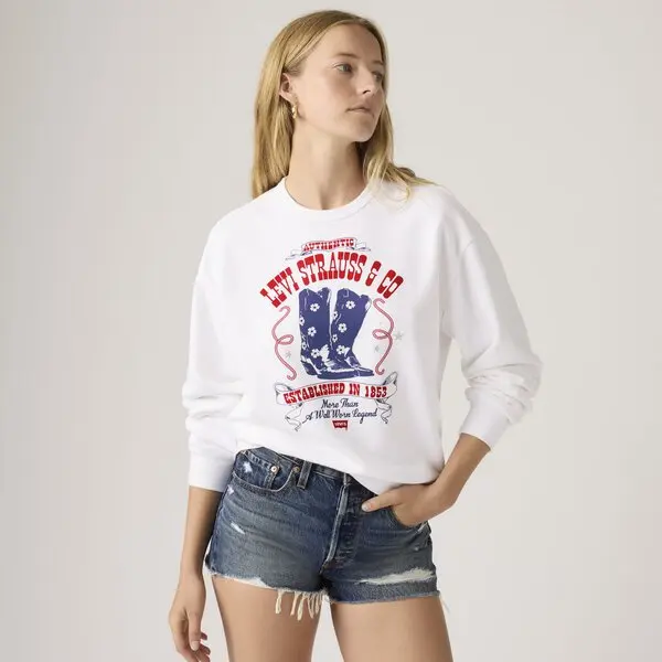 LEVI'S Graphic Heritage Crewneck Sweatshirt - Crew Poster Daisy