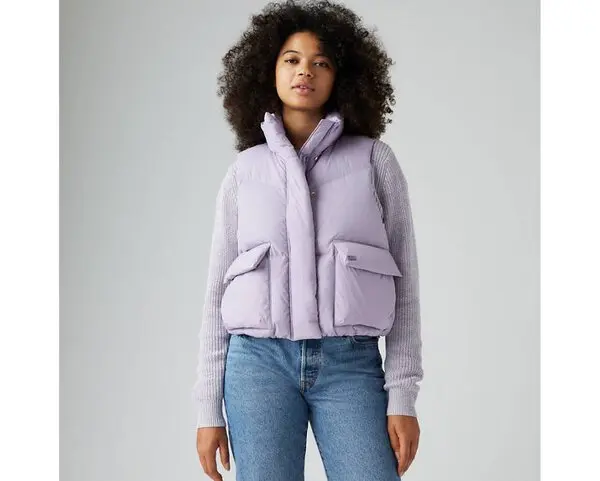 LEVI'S Western Bubble Puffer Vest - Heirloom Lilac