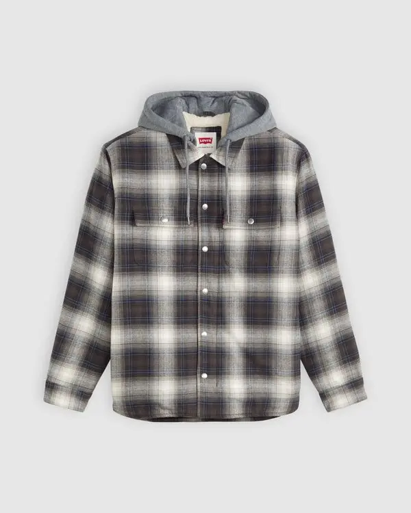 LEVI'S Francisco Sherpa Flannel Jacket - Warwick Plaid Dark Phantom