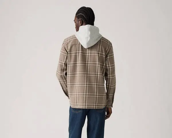 LEVI'S Plaid Hooded Classic Worker Shirt