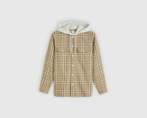 LEVI'S Plaid Hooded Classic Worker Shirt