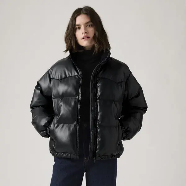 LEVI'S Noe Western Puffer Jacket - Anthracite Night