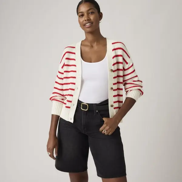 LEVI'S Snowflake Cardigan - Susanne Stripe Tofu