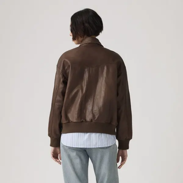 LEVI'S Genuine Leather Kennedy Dad Jacket