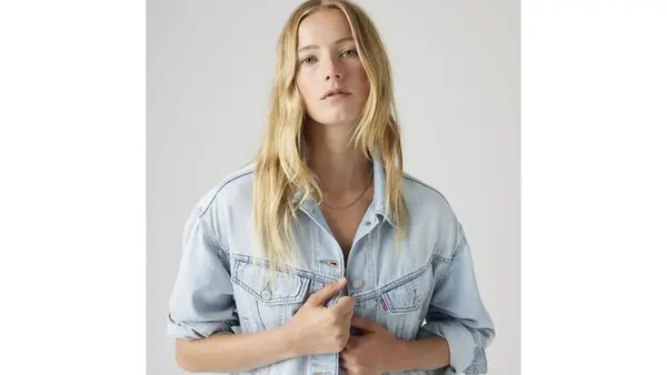 LEVI'S Shrunken '90s Linen+ Denim Lightweight Trucker Jacket