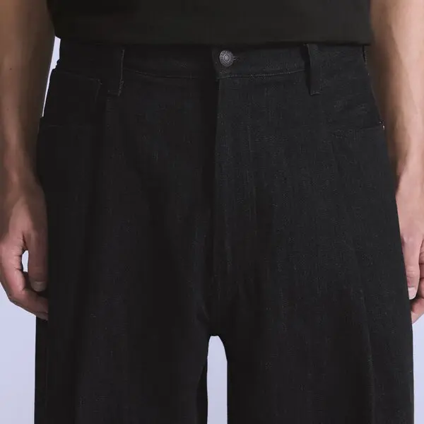 LEVI'S Wide Leg Pleated Jeans - Darkstar