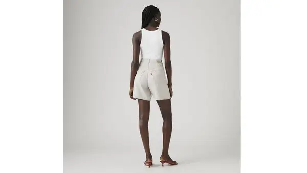 LEVI'S High-rise Baggy Blend Lightweight Shorts - Linen