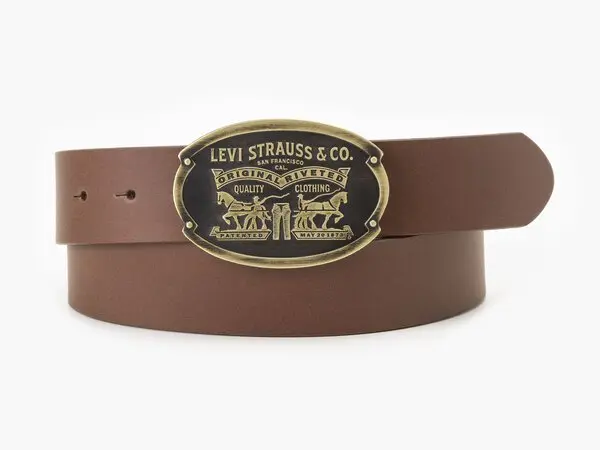 LEVI'S Billy Plaque Belt - Brown