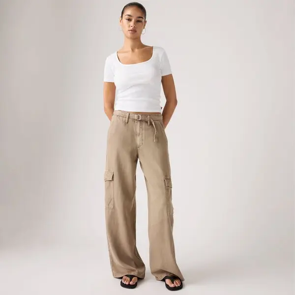 LEVI'S Baggy Dad Cargo Pants - Drapey Pine Bark Gd