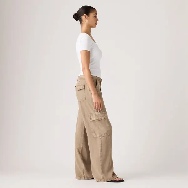 LEVI'S Baggy Dad Cargo Pants - Drapey Pine Bark Gd