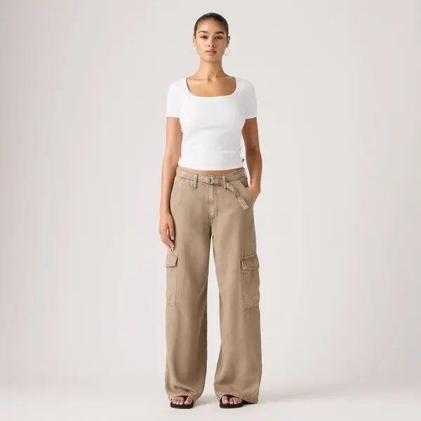 LEVI'S Baggy Dad Cargo Pants - Drapey Pine Bark Gd