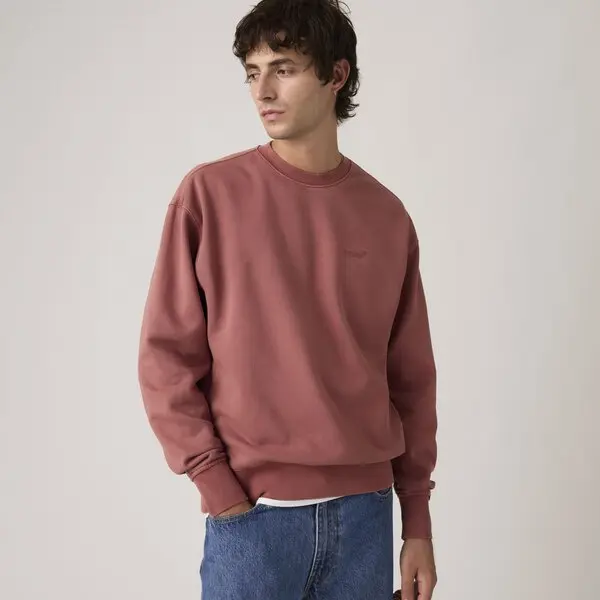 LEVI'S Authentic Crewneck Garment Dye Sweatshirt - Garment Dye Roan Rouge