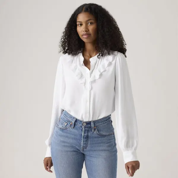 LEVI'S Jane Eyelet Blouse - Bright White