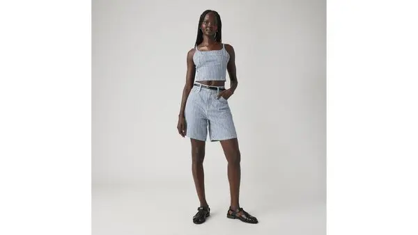 LEVI'S High Rise Baggy Shorts - Mischa Stripe Short