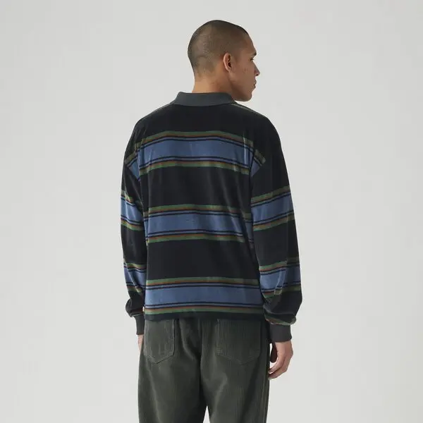 LEVI'S Velour Rugby Polo Sweatshirt