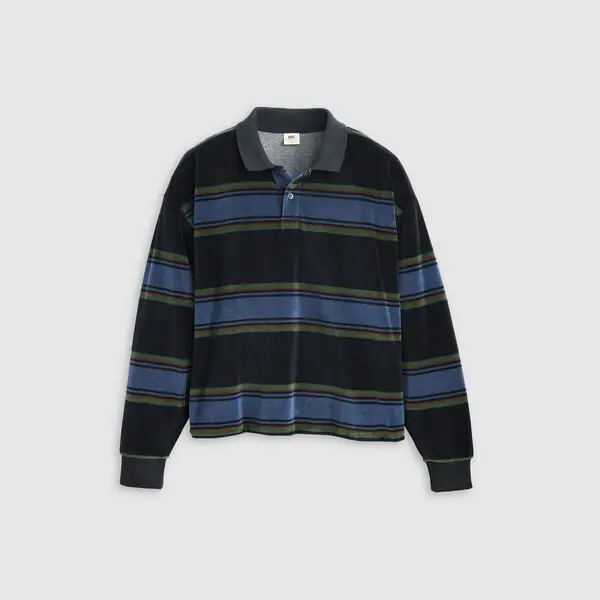 LEVI'S Velour Rugby Polo Sweatshirt