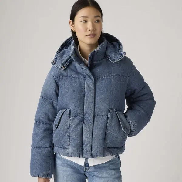 LEVI'S Western Bubble Shortie Puffer Jacket - City Worn