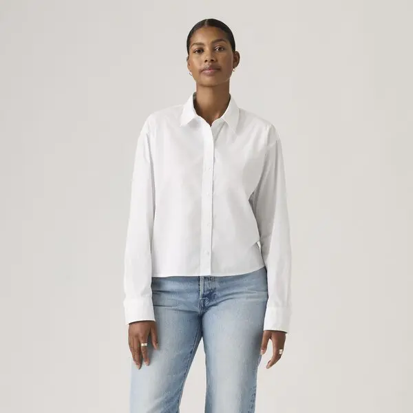 LEVI'S Cropped Harlie Shirt - Bright White
