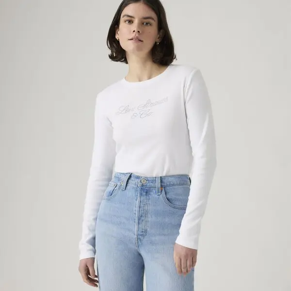 LEVI'S Graphic Essential Long-sleeve Tee T-shirt - Bright White