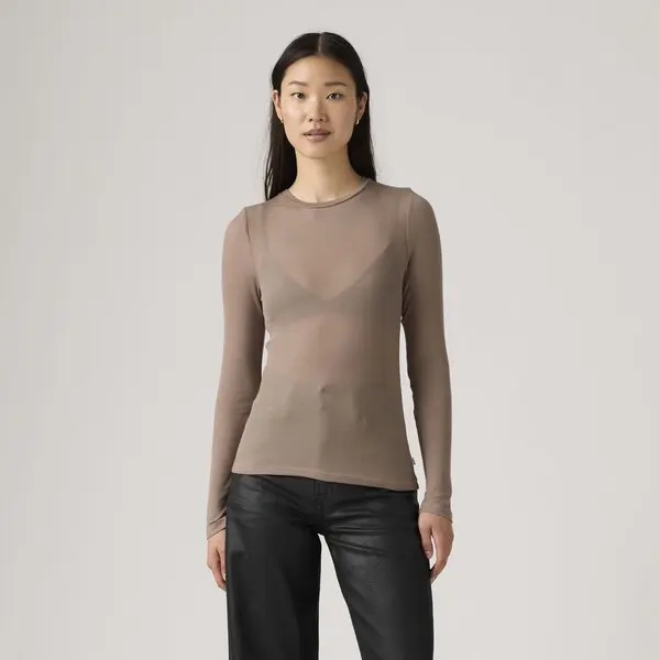 LEVI'S Sheer Long-sleeve Layering Top