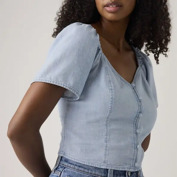 LEVI'S Kierra Short-sleeve Denim Blouse
